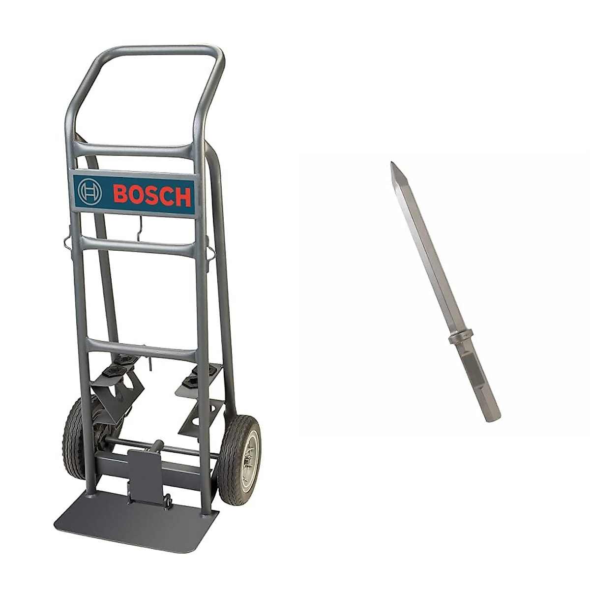 BOSCH T1757 Premium Hammer Hauler, Gray&BOSCH HS2161 20 in. Moil Point 1-1/8 in. Hex Hammer Steel