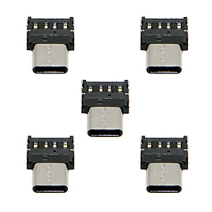 chenyang 5 Pack USB C OTG Adapter USB C Male to USB 2.0 Female Ultra Mini Size Connector Adapter