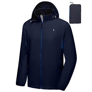 Little Donkey Andy Men's UPF 50+ Jacket Sun Protection Breathable, Quick-Dry Summer Shirts Lightweight Packable for Running Hiking (Outer Space M)