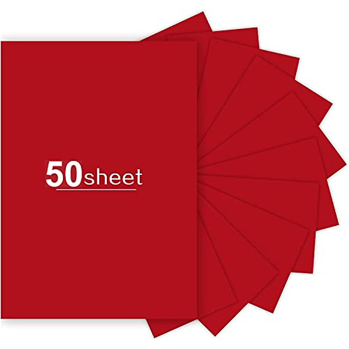 50 Sheets Red Cardstock 8.5 x 11, 250gsm Thick Red cardstock Paper for DIY Arts Christmas Cards Making, Red Craft Paper for Invitations, Stationary Printing,Scrapbook Supplies (250gsm/92lb)