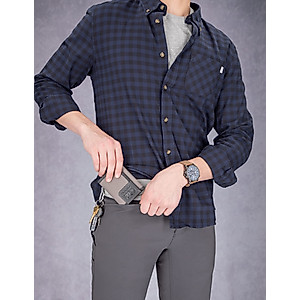 Timberland PRO Men's Canvas Leather RFID Trifold Wallet with Zippered Pockets