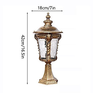 MHCZBGY Home Outdoor Pillar Light Outdoor Garden Villa Pillar Lights European Style Column Light Waterproof Column lamp Vertical Yard Pillar lamp
