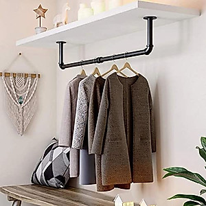 WALNUT Reusable 1 Set Practical Hanging Storage Rack Wrought Iron Clothes Hanger Anti-Scratch for Laundry Room
