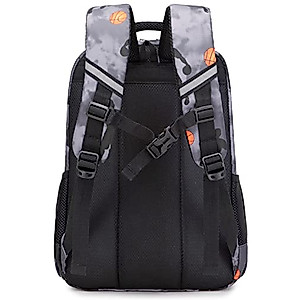 BYPTNF Backpack for Boys Student School Bookbag Kids Heavy Duty Waterproof Durable Multi-Pocket for Elementary Travel Large (A-Grey)