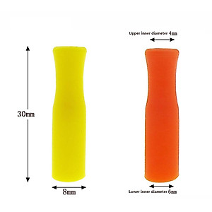 20 Pcs Silicone Straw Tips, Reusable Straw Tips, Multi-Colored Food Grade Straws Tips Covers Fit for 6mm Wide Stainless Steel Straws
