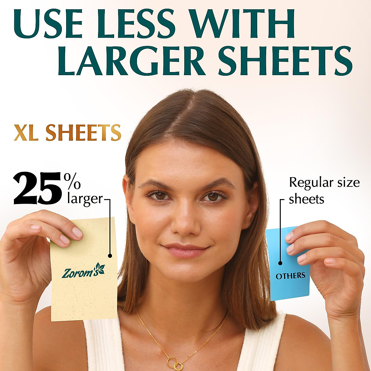 Natural Green Tea Oil Blotting Sheets for Face - 25% Larger Sheets (4.7x3”) - 300 Makeup Friendly Blotting Papers for Face - Easy Dispensing Oil Absorbing Sheets for Face