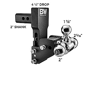 MultiPro Tow & Stow - Fits 2" Receiver, Tri-Ball (1-7/8" x 2" x 2-5/16"), 4.5" Drop, 10,000 GTW - TS10066BMP