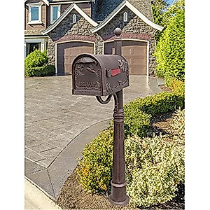 Special Lite Hummingbird Curbside Mailbox with Ashland Mailbox Post Unit - Copper