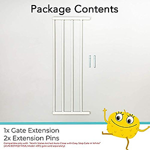Toddleroo by North States 10.75” Extension for “Arched Auto Close with Easy Step Baby Gate”. Fits openings up to 63.38'' wide. Add up to 3 extensions. No tools required. (Adds 10.75" width, White)