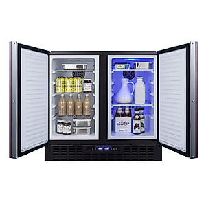 Summit FFRF36 36" Side by Side Refrigerator-Freezer in Stainless Steel