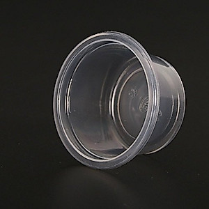 SLSON 100 Pack Gecko Food and Water Cups Gecko Ledge Cups Reptile Worm Bowl Mealworm Feed Feeder for Lizard Leopard Gecko Crested Gecko and Other Small Pets, 1 Oz