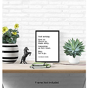 Lin-Manuel Miranda Good Morning Poster - LARGE 11x14 - Motivational Wall Art & Decor - Positive Inspirational Quotes for Bathroom - Uplifting Encouragement Gifts for Women, Men, Hamilton Musical