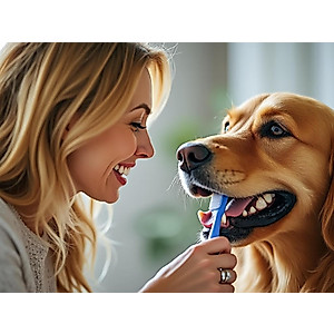 Digopets Dog Toothbrush & 4 Best Enzymatic Toothpaste Kit - Freshens Breath, Whitens Teeth, and Reduces Plaque - Teeth Cleaning Set Bite Block & Brush