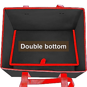 musbus 3-Pack Reusable Grocery Bags Foldable Tote bulk with Reinforced Handles Shopping Bags for Groceries Heavy Duty Large Kitchen with Waterproof Coating Black