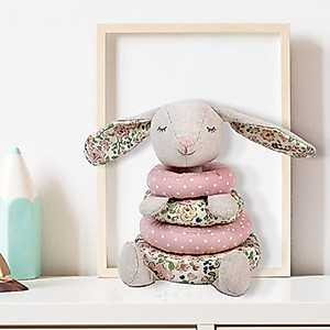 MON AMI Petit Bunny Soft Plush Stacking Toy – 7”, Early Development STEM Montessori Toys, Sensory Development Toys, Encourage Hand-Eye Coordination