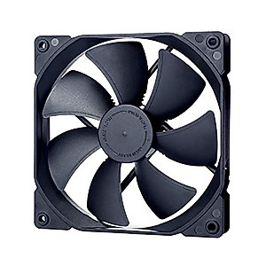 Fractal Design Dynamic X2 GP-14 Computer Fan - Silent Fan - High Airflow – 140x140x25 mm – 1000RPM – FDB-Bearings – Trip Wire - Aerodynamically Shaped Struts – 12v - Black Edition (Single)