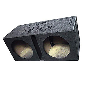 Q Power QBOMB12V Dual 12" Vented Ported Subwoofer Sub Box with Bedliner Spray