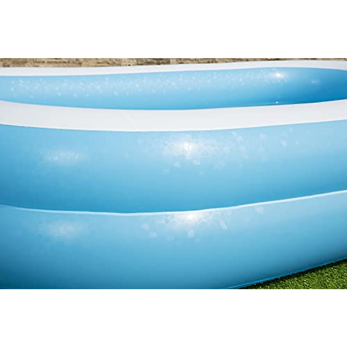 H2OGO! Blue Rectangular 8'6" Inflatable Family Pool | Perfect for Kids, Ages 6+