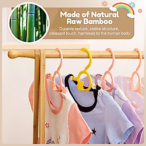 Cozivolife Kids Clothing Rack with Storage Box, Dress up Rack, Child Garment Rack with Hanging Rods, Small and Foldable, Bamboo (Natural)