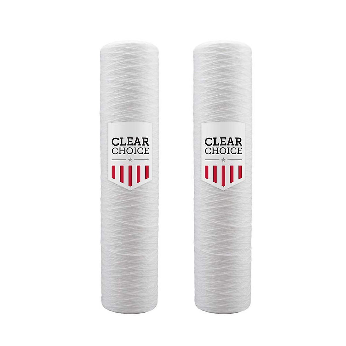 Clear Choice Sediment Water Filter 1 Micron 20 x 4.50" Water Filter Cartridge Replacement 20 inch RO System 355213-45 WP1BB97P, 2-Pk