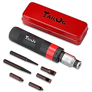 TAILUG 1/2" Hand Manual Reversible Impact Driver, 8 PCS Impact Screwdriver S2 Steel, Rusted Fasteners or Frozen Bolts Manual Impact Driver