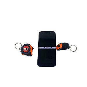 3 Pieces 1m/3ft Mini Keychain Portable Retractable Steel Tape Metric/Inch Measuring Tape Ruler Slide Lock for Body Measure, Kids Adult (3)