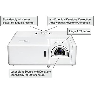 Optoma ZW350 WXGA Compact High Brightness Laser DPL Projector
