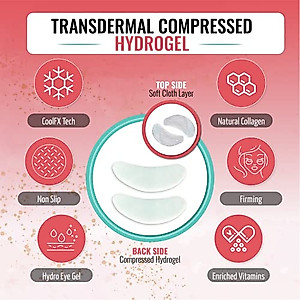 Under Eye Patches for Dark Circles and Puffiness (20 Pairs) - Korean Skin Care Caffeine Collagen Eye Patches for Puffy Eyes -Hydrogel Eye Patch - Under Eye Mask - Aloe Vera Rose Green Tea Gel Eye Pads