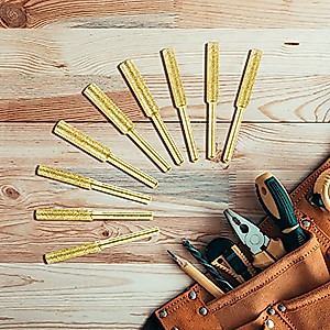 JOJOCY 54 Pcs Diamond Chainsaw Sharpener Bits in 3 Sizes 5/32,3/16, 7/32 inch,Titanium Plated Burr Stone File Wheels Polishing Grinding Tool for Electric Gold Chain Saw Jewelry Stone