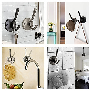 ZUONAI Coat Hooks 8 Pack Bathroom Hooks for Wall Robe Hook Decorative Metal Clothes Hooks for Hanging Coats and Hat Hooks Towel Hooks for Bathrooms