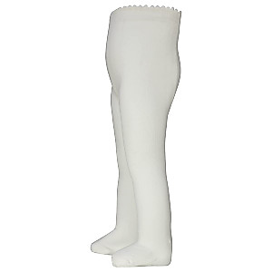 BEAR MUM Baby Girls' Seamless Organic Cotton Tights White 0-6Month