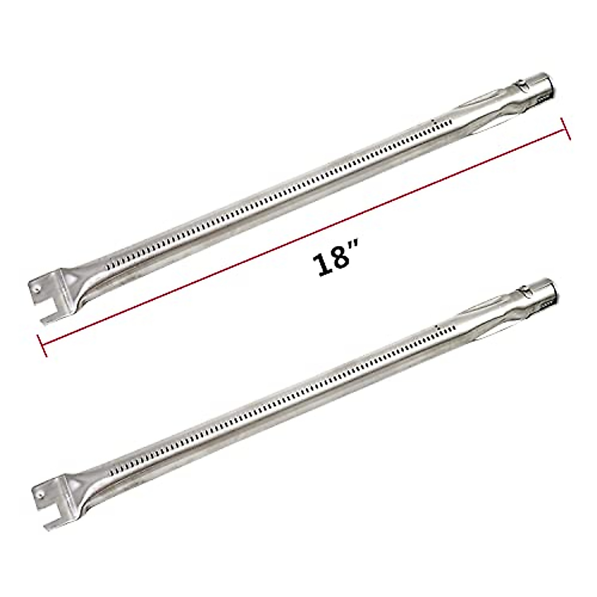 Plowo Stainless Steel Burner Replacement for Gas Select Ducane 3100, 3200, 3400, 4100, Affinity 3073101, Affinity 31421001 Grill Models, BBQ Heavy Duty Performance Pipe Burner Tube, 4-Pack, 18" x 1"