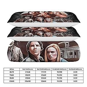 ggtg Hocus Pocus 3-Piece Bedding Set Soft Microfiber Sheet & Pillowcase Sets Full Size Sheet Set 90"x90"