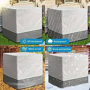 Liamoy Air Conditioner Cover for Outside Units - AC Cover Waterproof and Durable, Square Fits 30 x 30 x 32 Inches