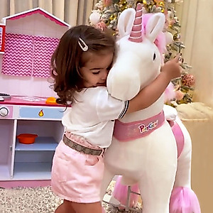 PonyCycle Ride On Unicorn Toys with Brake Classic Model U for Girls Giddy up Riding Pony Cycle (Pink, Size 3 for Age 3-5)