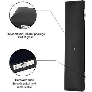 Jiayouy B Foot Joint Flute Case 17 Hole flute Bag Box PU Leather for Flute Players Musician Gift