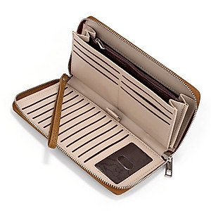 Uromee Wallet Women Vegan Leather Large Ladies Wristlet Purse Card Holder Organizer Clutch Zipper Pocket