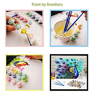 MONDART Paint by Numbers for Adults Beginners Kits DIY Oil Painting Kit Canvas Acrylic Pigment Arts Craft for Home Wall Decor Christmas Gift-Puppies and Ducks 16x20 Inch (NO Frame)