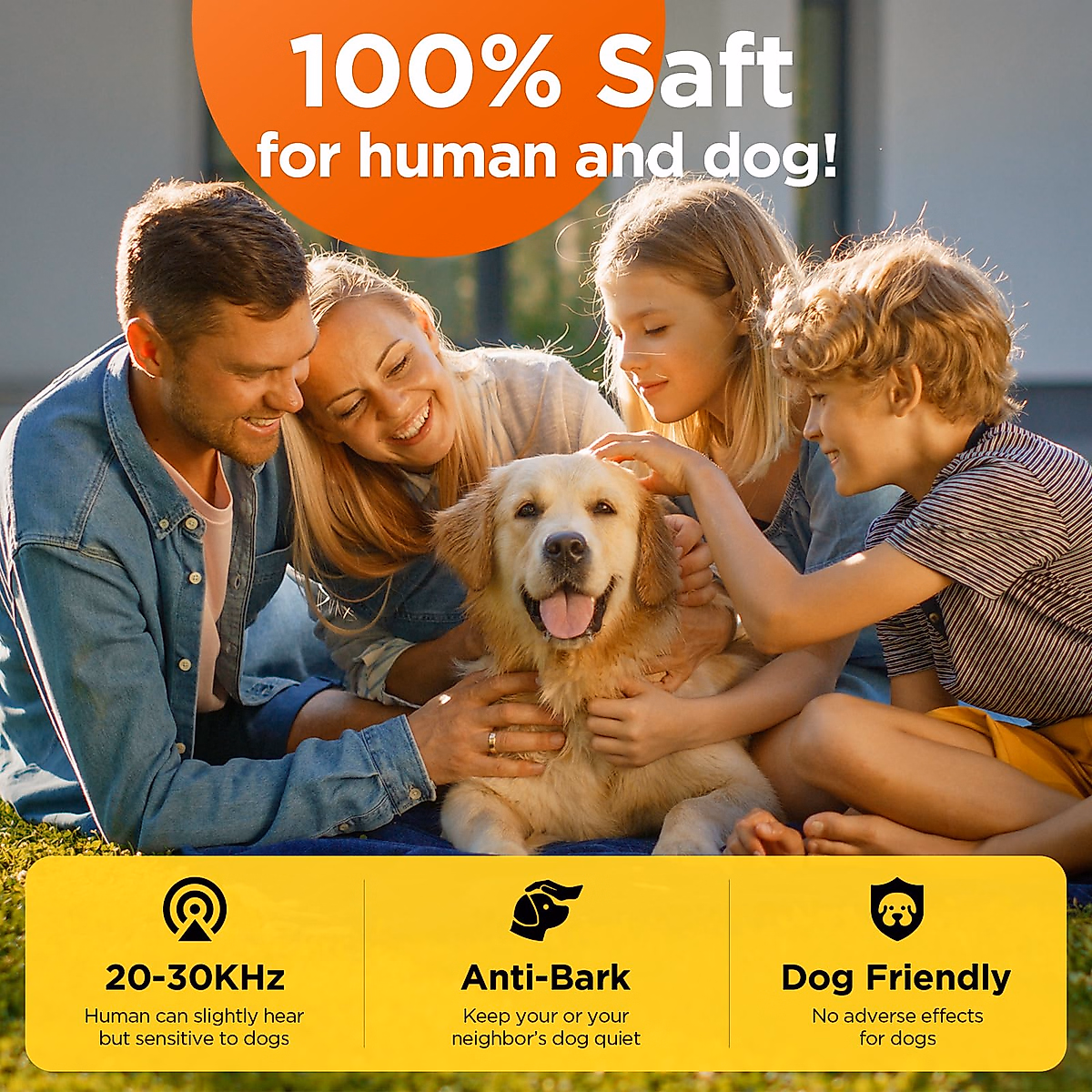 2024 Dog Bark Deterrent Device, Anti-Bark Device for Dog Training & Behavior Aid, No Need to Yell or Pat, Simply Point at The Dog Within 35ft, Ultra-Bright LED Flashlight | Bark Collar Alternative