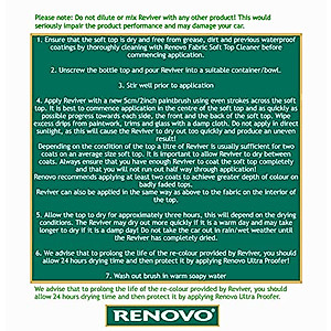 Renovo Fabric Soft Top Reviver - Dark Brown, 500 ml Bottle