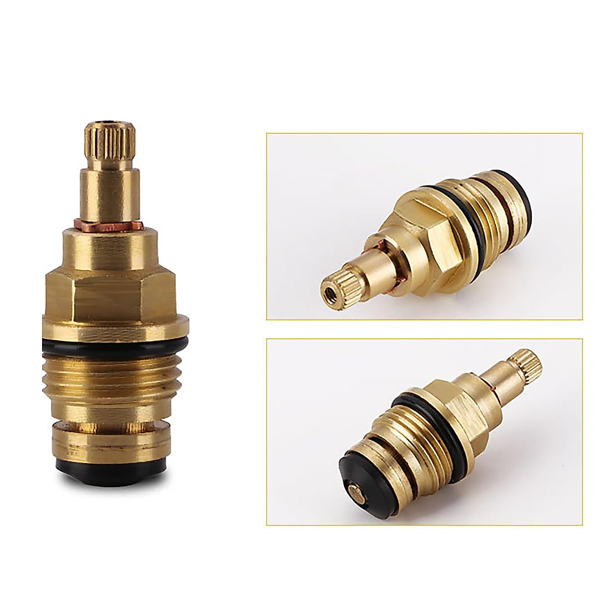 WEISUYUUS Faucet Cartridge Brass Slow Opening Spool Tap Valves Spool Faucet Hot and Cold Water Spool Tap Valves Cores Faucet Parts
