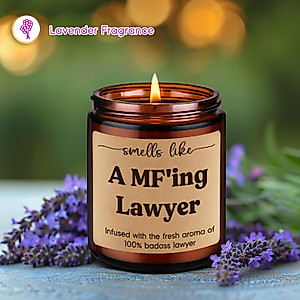 Miracu Badass Lawyer Candle, Lawyer Gifts for Women, Men - Funny Gifts for Law Students, Cool Gifts for Lawyers - Christmas, Law School Graduation Gifts, Future Lawyer Gifts, Law School Essentials