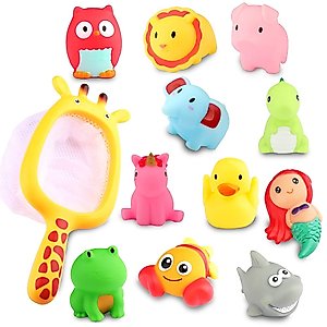 Toddler Bath Toys Mold Free Bathtub Toys, Bath Toys for Toddlers 1-3 Pool Bathroom Bath Time Submarine Set, Pool Toys for Toddlers Infant Boys Girls Birthday Gifts Age 1 2 3 4 5 6 Year Old (Animal)