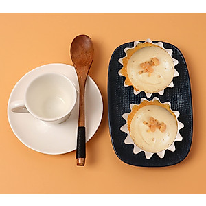 popokk 100 Pieces Wave White Cupcake Liners Flared Paper Baking Cups Wrappers Disposable Muffin Liners Muffin Case Trays for Muffins Baking,Cupcakes,Party Decorations