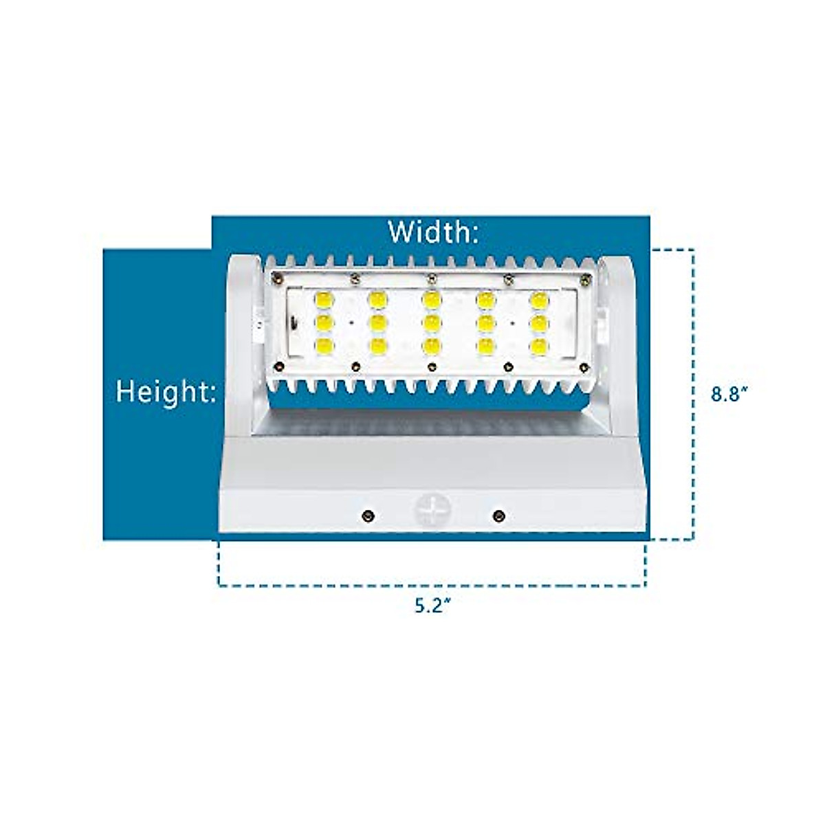 Westgate Rotatable LED Wall Packs 360 Degrees- White Finish - Outdoor Lights Parking Overhead Entrance Yard - Waterproof IP65 - UL Listed - High Lumen 120-277V (40W 3000K Warm White)