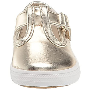 Keds Baby Champion LACE Toe Cap Tstrap Sneaker, Champagne Metallic, 3 US Unisex Infant