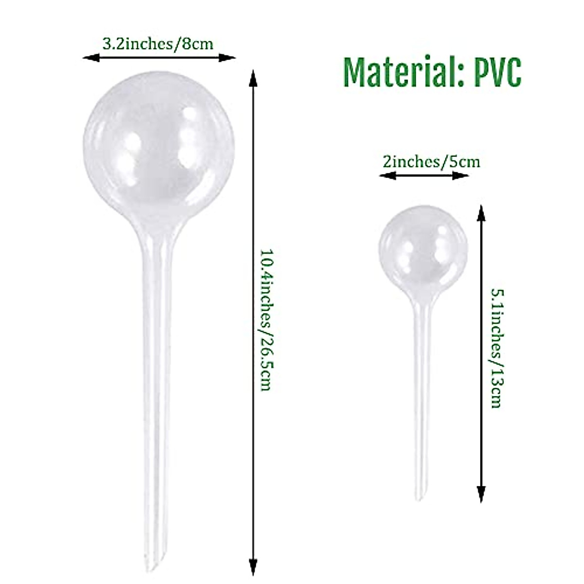 Qiuttnqn 10 Pcs Clear Plant Watering Bulbs,Plastic Automatic Watering System for Plants,Garden Water Device for Plant Indoor Outdoor