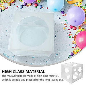 ABOOFAN 11 Hole Plastic Balloon Sizer Box Cube Balloon Size Measurement Tool for Balloon Decorations Balloon Arches Balloon Columns