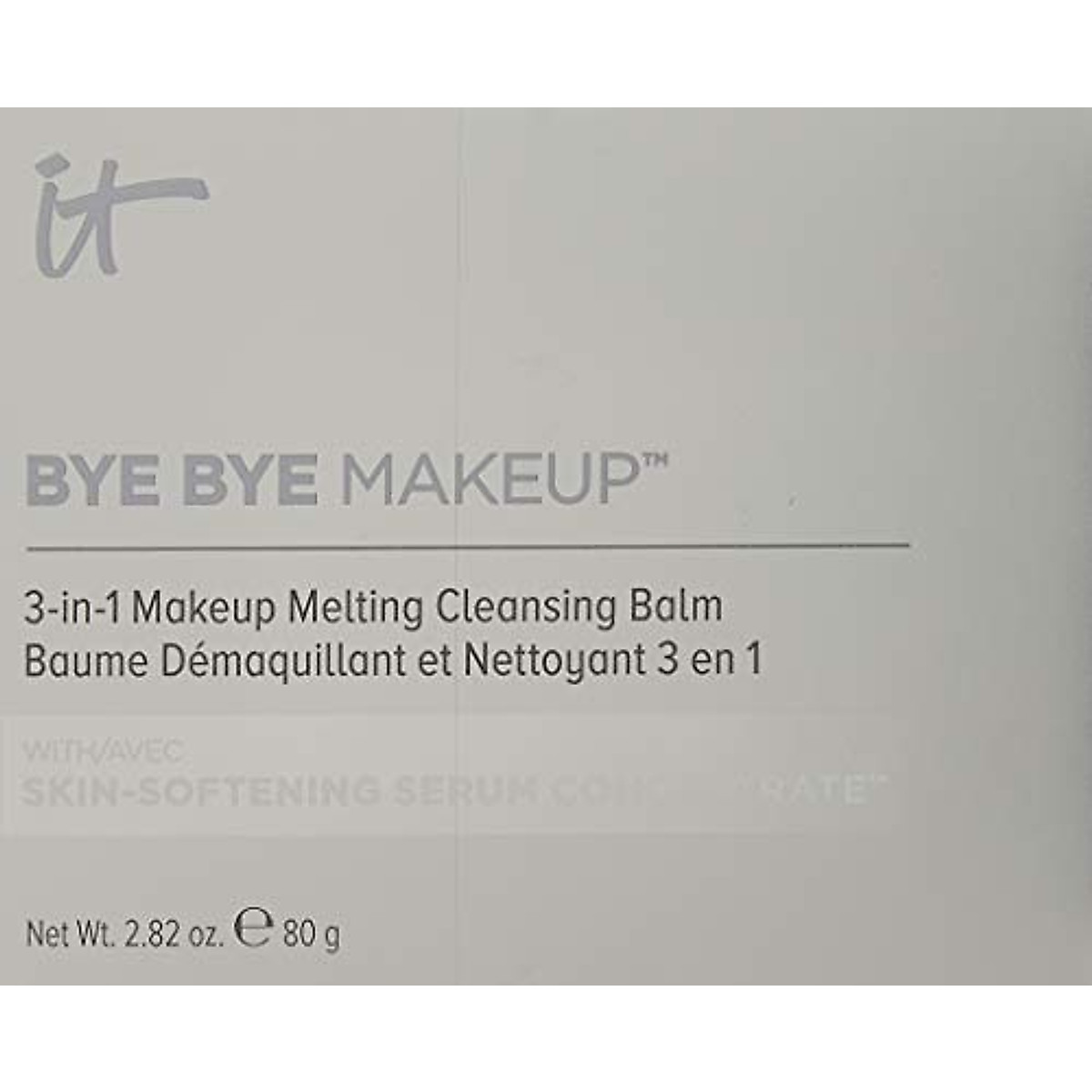 IT Cosmetics Bye Bye Makeup 3-in-1 Makeup Melting Cleansing Balm, 2.82 oz (80 g)