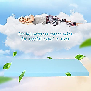 Giantex 3 Inch Memory Foam Mattress Topper, Gel-Infused Cooling Bed Topper with Ventilated Design for Pressure Relieving, Bed Pad for All-Night Comfy, Dorm Foam Topper (Queen)